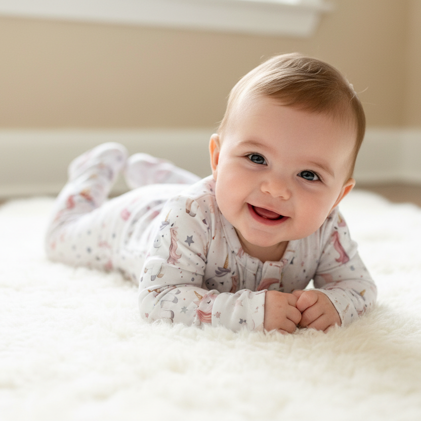 Bamboo Baby Pajamas - Unicorn | Pyjama Bambou Bébé – Création Jade ...
