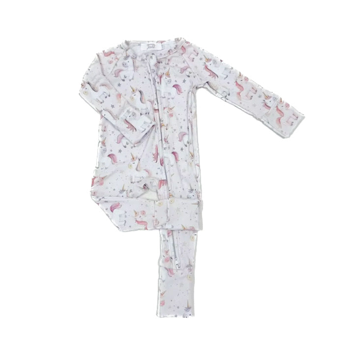 Bamboo Baby Pajamas - Unicorn | Pyjama Bambou Bébé – Création Jade ...